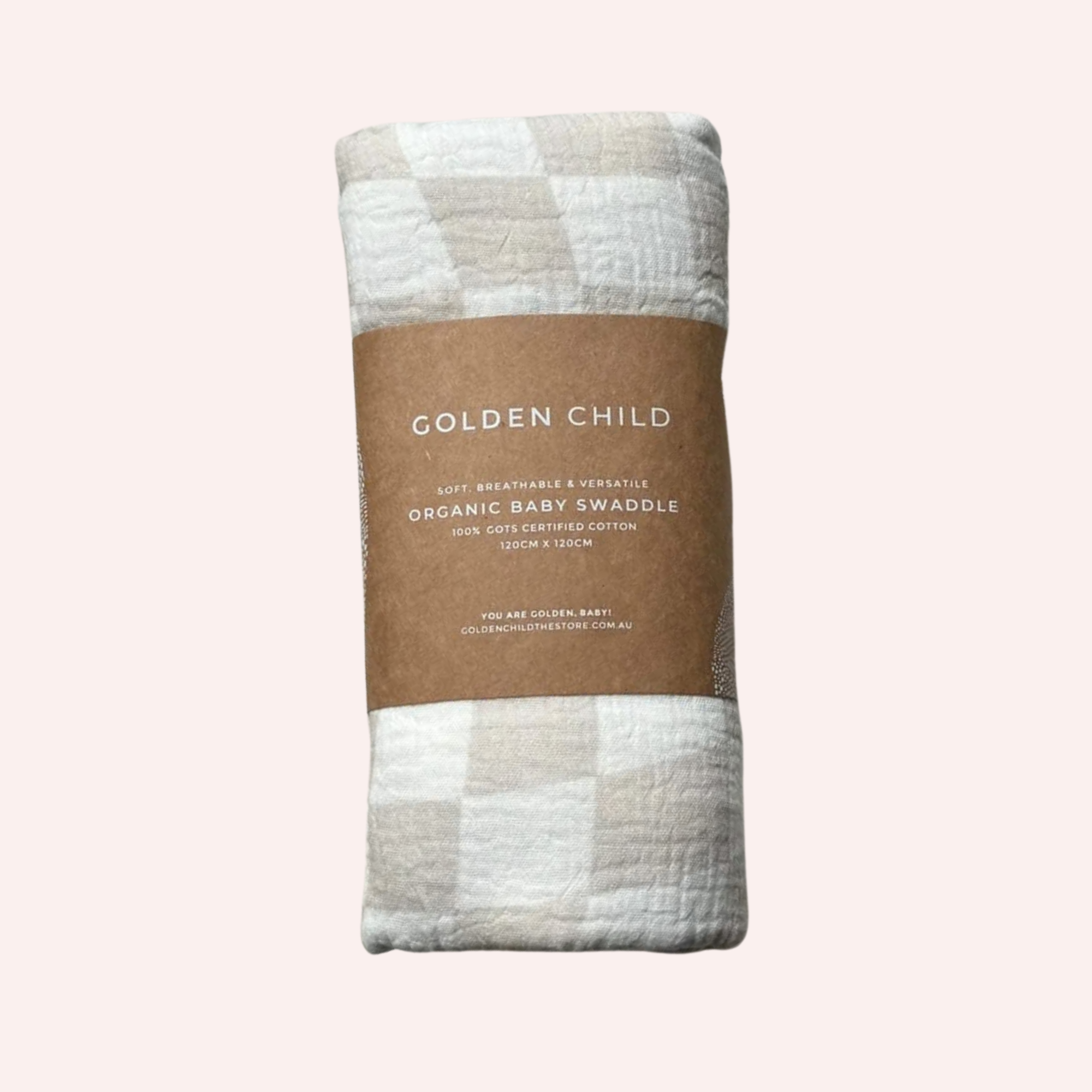 Wavy Baby Organic Swaddle - Stone by Golden Child | the memo – The Memo
