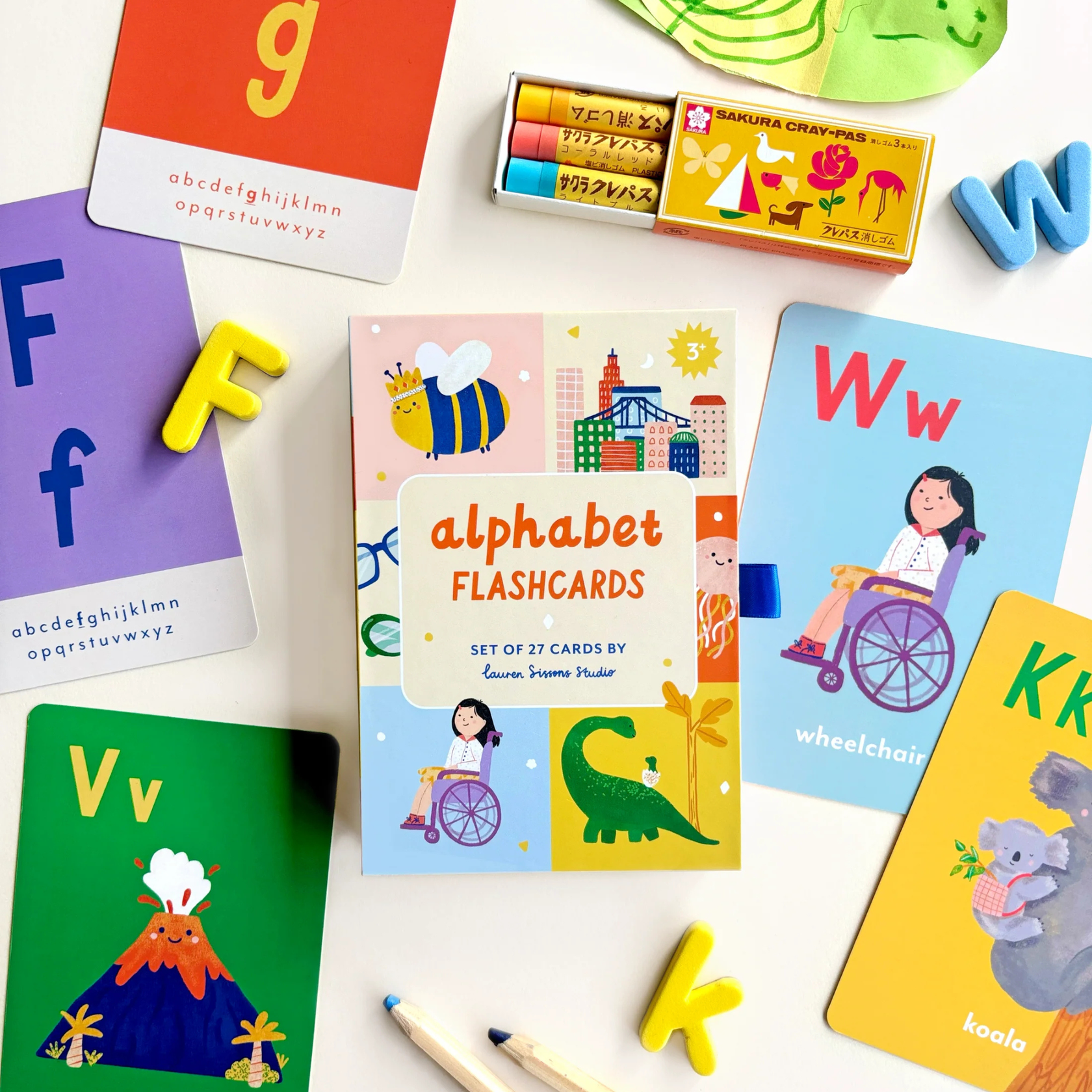 A-Z Illustrated Alphabet Flashcards by Lauren Sissons Studio | the memo ...