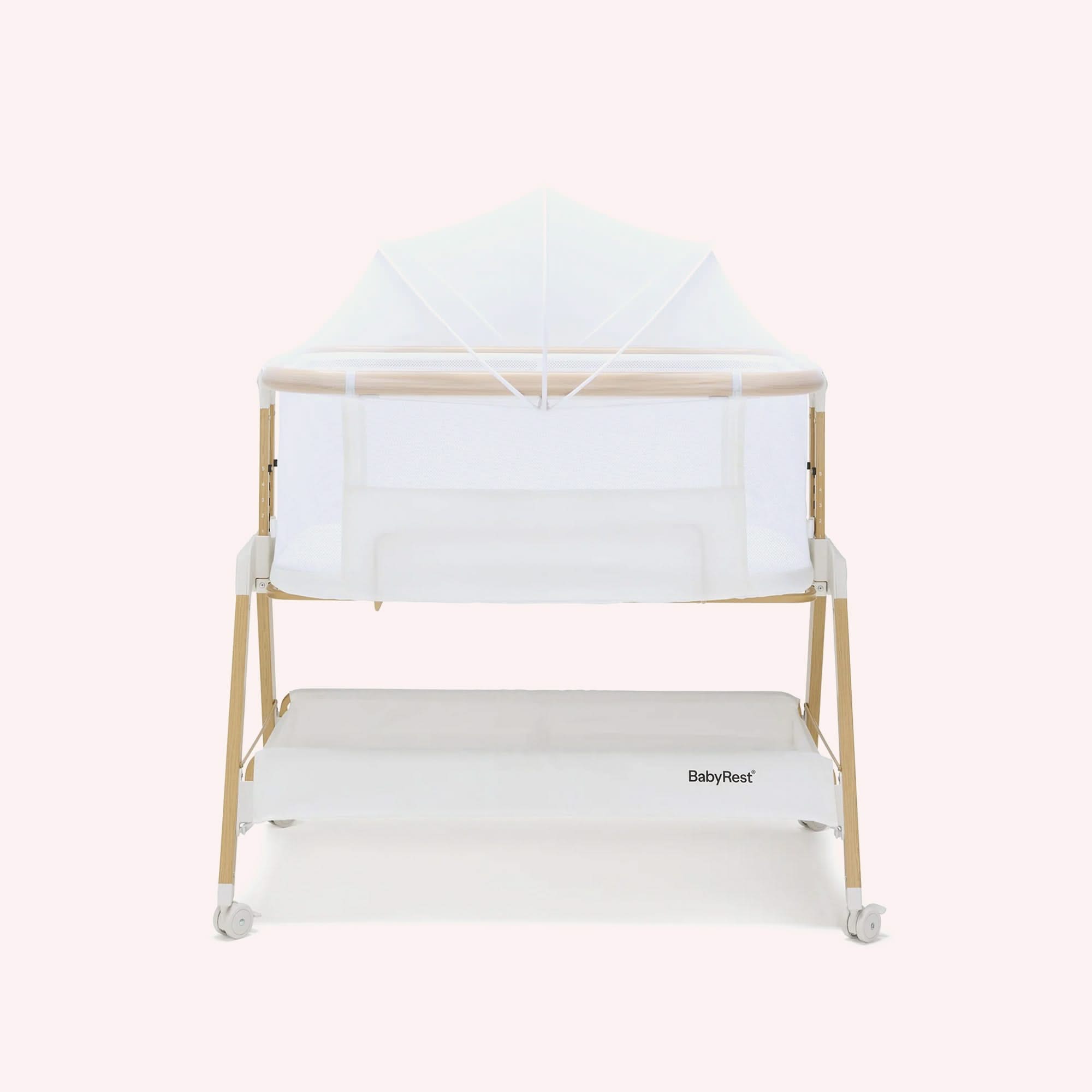 Alfie Bedside Bassinet - White/Natural by Babyrest | the memo – The Memo