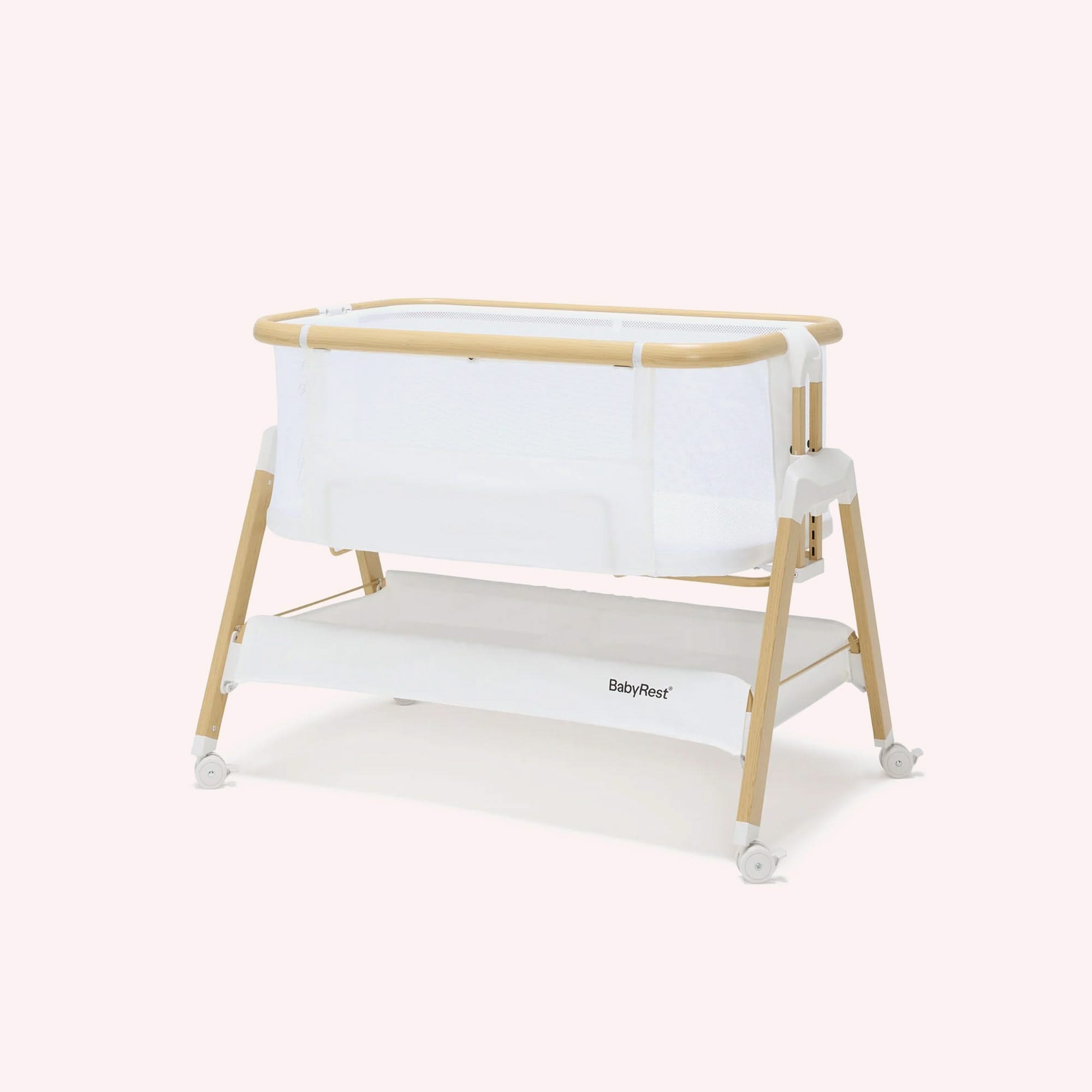 Alfie Bedside Bassinet - White/Natural by Babyrest | the memo – The Memo