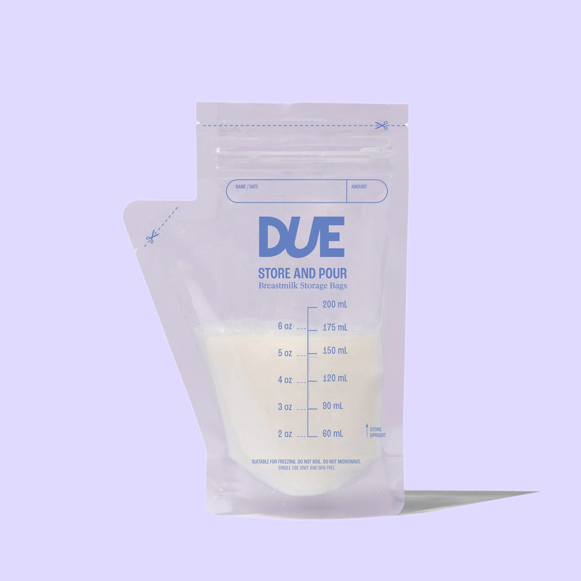 Store and Pour Breastmilk Storage Bags 200ml 50 pack by DUE | the memo ...
