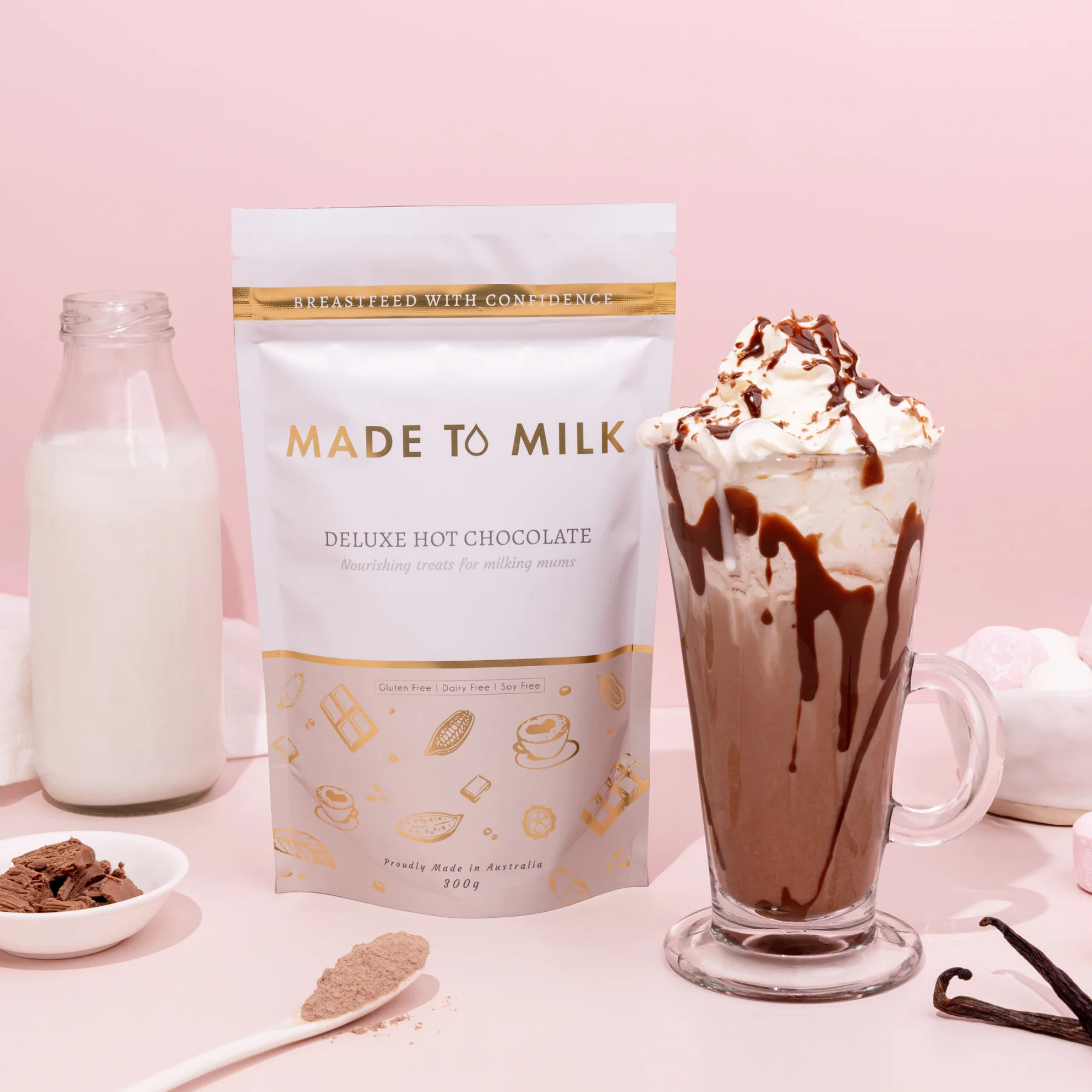Deluxe Lactation Hot Chocolate 300g by Made to Milk | the memo – The Memo