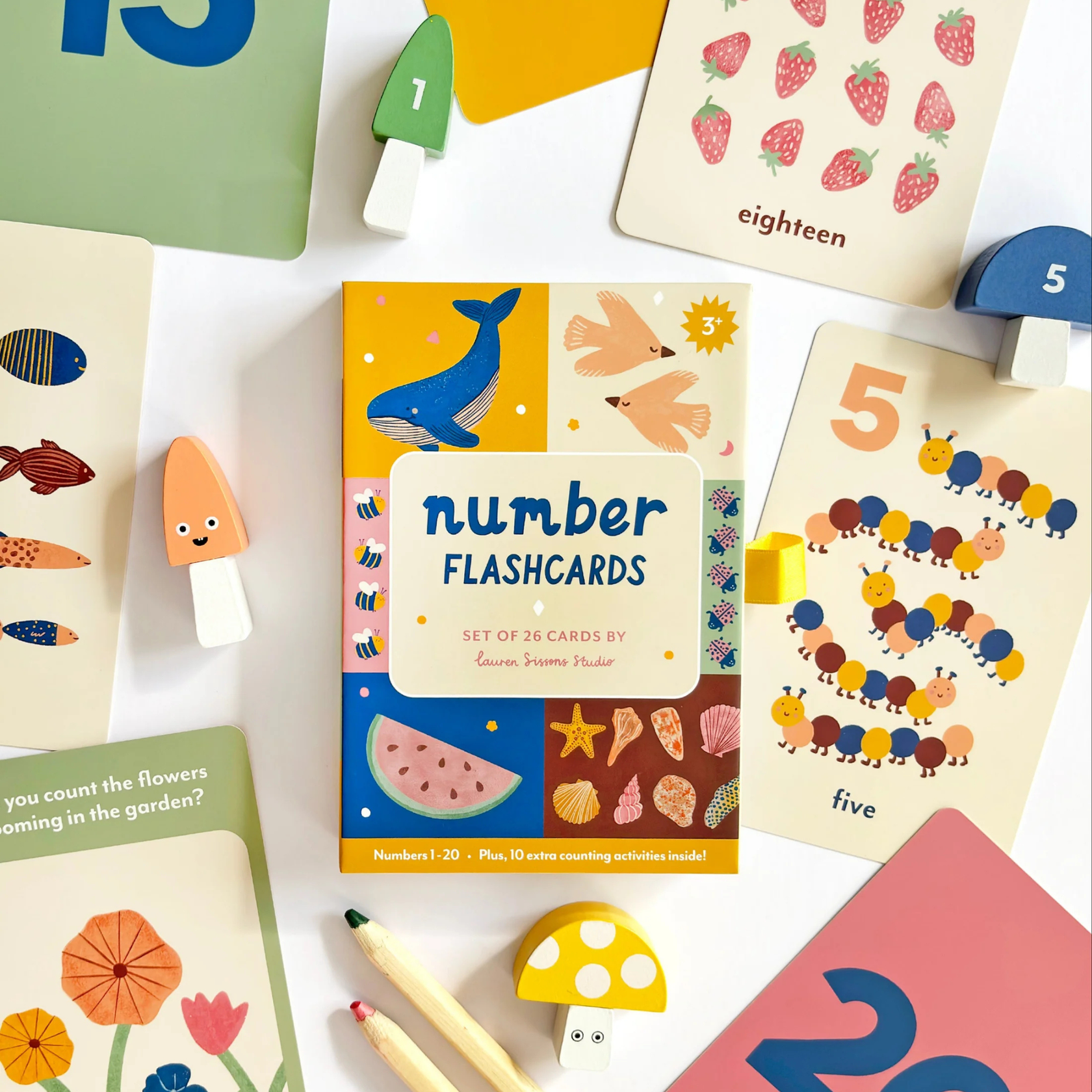 Illustrated Number Flashcards by Lauren Sissons Studio | the memo – The ...
