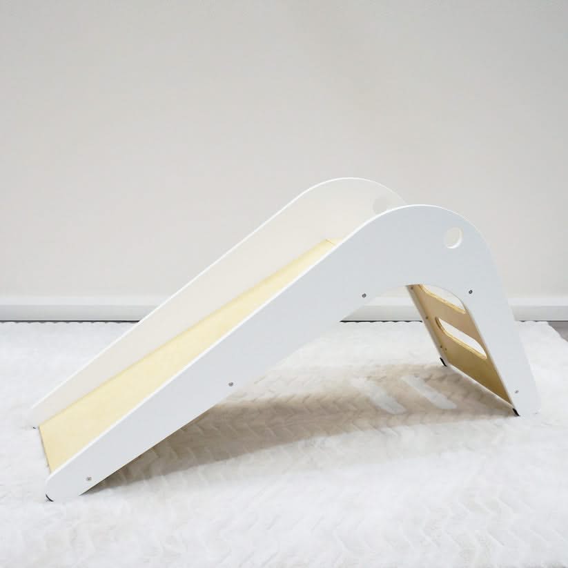Indoor Wooden Slide - White/Birch – The Memo