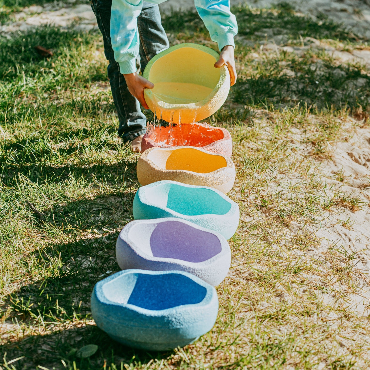 Stapelstein Balance Stepping Stones - Original, Set of 6, Rainbow ...