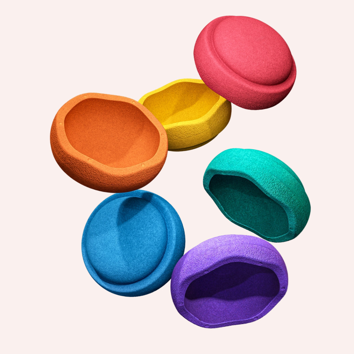 Stapelstein Balance Stepping Stones - Original, Set of 6, Rainbow ...