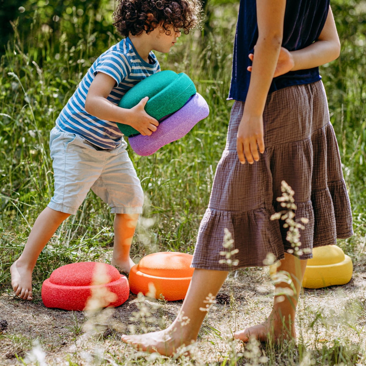 Stapelstein Balance Stepping Stones - Original, Set of 6, Rainbow ...